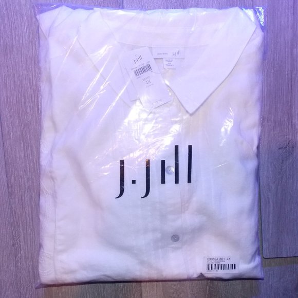 J. Jill | Dresses | Brand New Jjil All White Aline Dress Love Linen ...